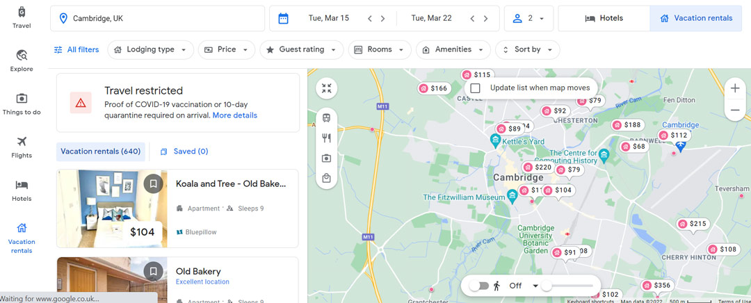 Benefits of Listing on Google Hotels and Google Vacation Rentals