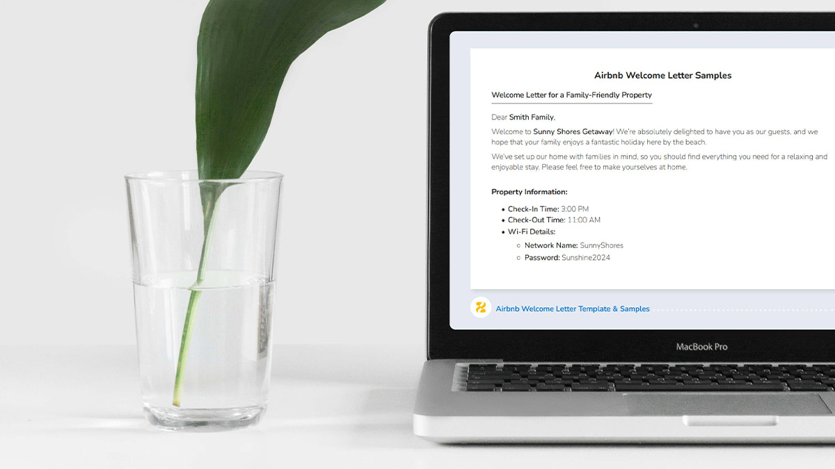 Airbnb Welcome Letter Template & Samples - Zeevou